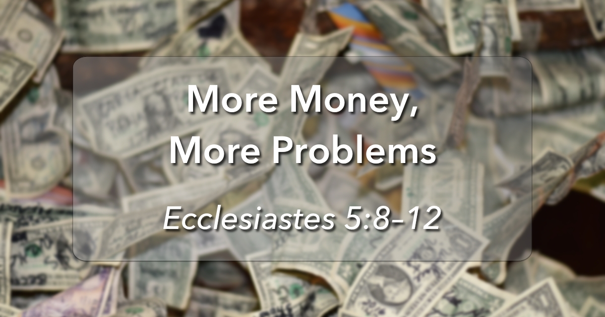 Glencairn Baptist Church – More Money, More Problems