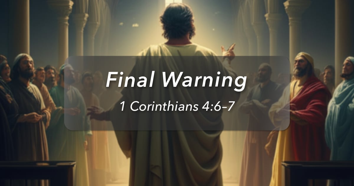 Glencairn Baptist Church – Final Warning, Part 1